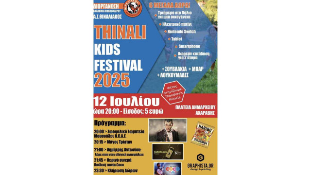 Σάββατο 12 Ιουλίου το Thinali kinds Festival