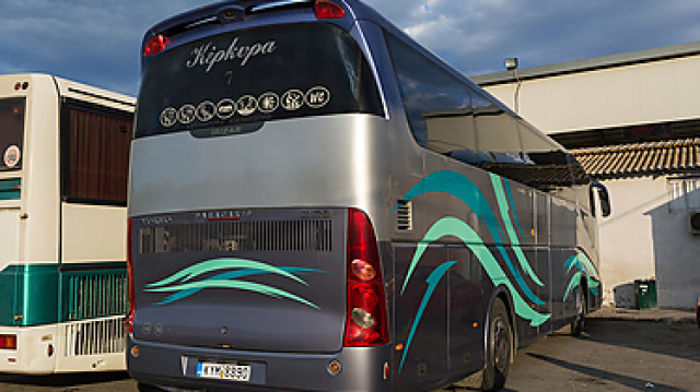 Change in bus timetable from Thessaloniki to Corfu